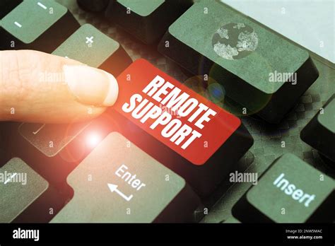 handwriting text remote support business idea help end users to solve