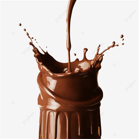 녹은 초콜릿 용기 스플래시 효과 초콜릿 튀김 효과 Png 일러스트 및 이미지 에 대한 무료 다운로드 Pngtree