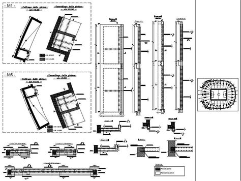 Full Slab Formwork Wall And Beam Section Design In Autocad 2d Drawing