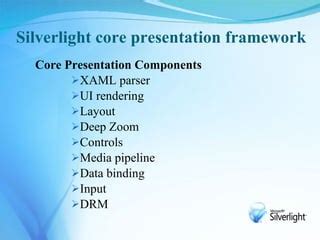 Silverlight Framework Architecture PPT