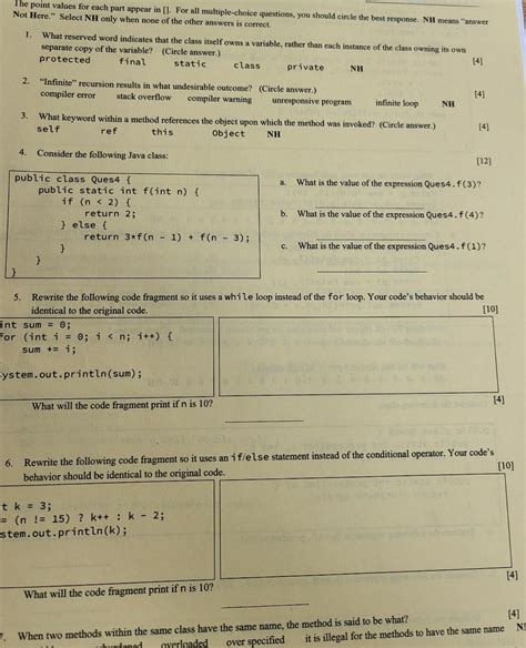 Solved The Point Values For Each Part Appear In For All Chegg
