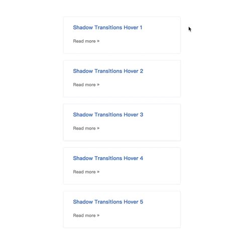 github viggoz shadow transitions hover 一些简洁的卡片hover样式。a collection