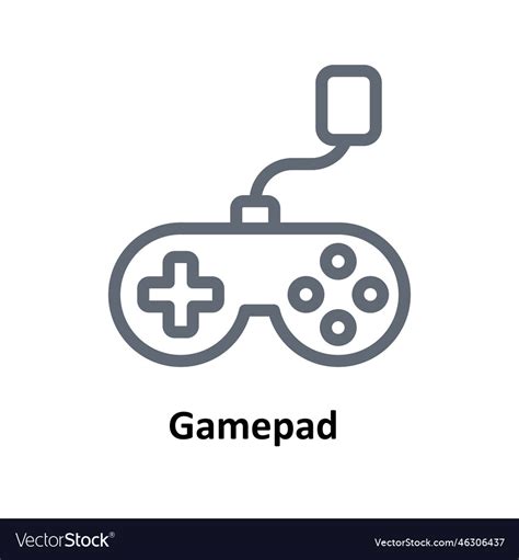 Gamepad Outline Icons Simple Stock I Royalty Free Vector