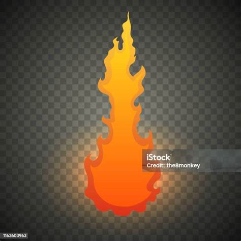 투명 한 배경에 격리 된 현실적인 화재 불꽃 디자인과 장식을위한 스파크와 특별한 굽기 빛 효과 벡터 일러스트레이션 가연성에 대한