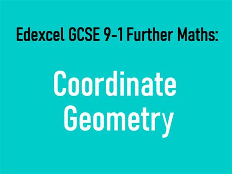 Aqa Gcse 9 1 Further Maths Notes Coordinate Geometry Teaching Resources