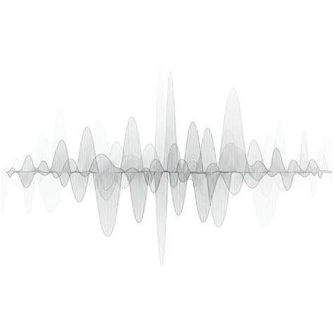An Abstract Monochromatic Soundwave Illustration With Smooth