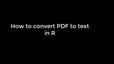 learning r 12 convert pdf to text in r ocr pdftools youtube