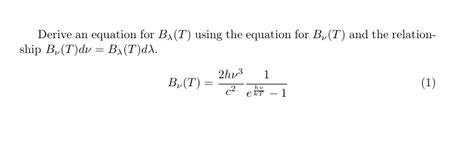 Solved Derive An Equation For B Lambda T Using The Chegg Com