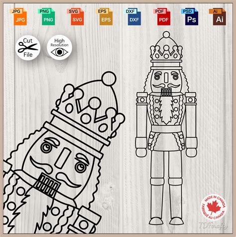 Nutcracker Outline Svg File The Digital Files Tdfcrafty