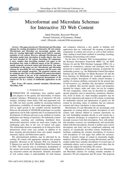 microformat and microdata schemas for interactive 3d web content