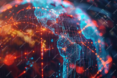 Global Technology And Business Network Visualizing Digital Connectivity Worldwide Premium Ai
