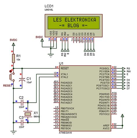 LES ELEKTRONIKA TUTORIAL MENGGUNAKAN LCD KARAKTER PADA CODEVISION