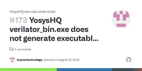 Yosyshq Verilator Bin Exe Does Not Generate Executable Due To Make Error Verilated Mk