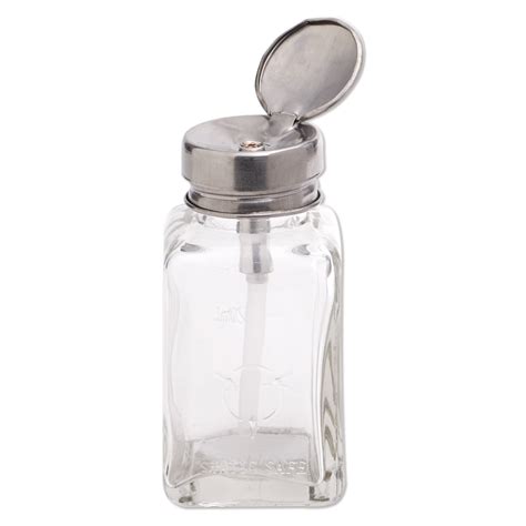 Clear Glass Pump Dispenser Bottle 6 Oz18ml Burmax