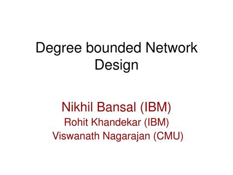Ppt Degree Bounded Network Design Powerpoint Presentation Free Download Id 3328863