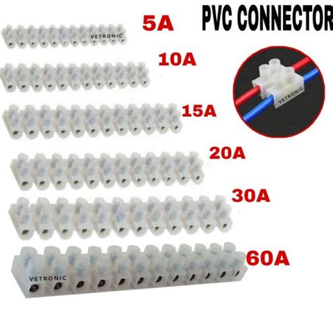 30a Pvc Cable Connector Terminal Block Pvc Terminal Block Wire Connector Wayar Elektrik