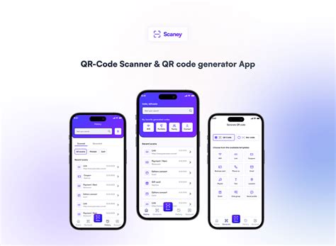 qr code scanner and qr code generator app on behance