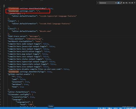 vscode插件live server出错 打开出现本地文件夹目录 invalid path in ttings