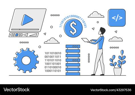 Server Support Administration Royalty Free Vector Image