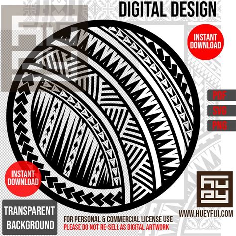 Samoan Tatau Polynesian Siapo Tribal Tattoo Print Design Instant