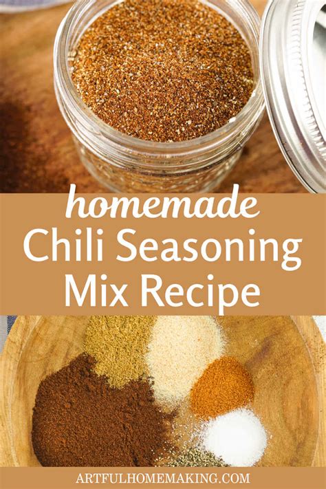 Homemade Chili Seasoning Mix Artful Homemaking