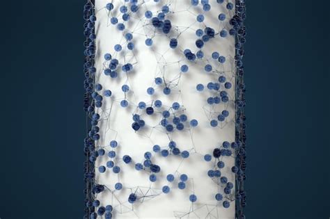 Premium Photo Blue Biology Grid With Connect Constrains 3d Rendering