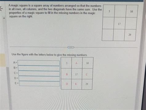 Solved A Magic Square Is A Square Array Of Numbers Arranged