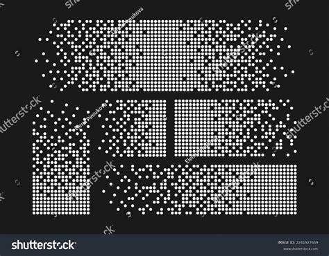 Pixel Disintegration Background Halftone Fragment Dispersed Stock