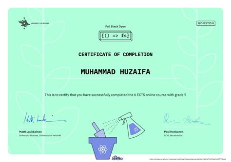 Muhammad Huzaifa On Linkedin Webdevelopment Fullstackopen React Nodejs Express Javascript
