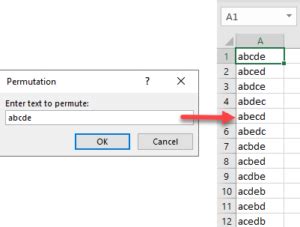 How To Generate All Permutations In Excel Automate Excel
