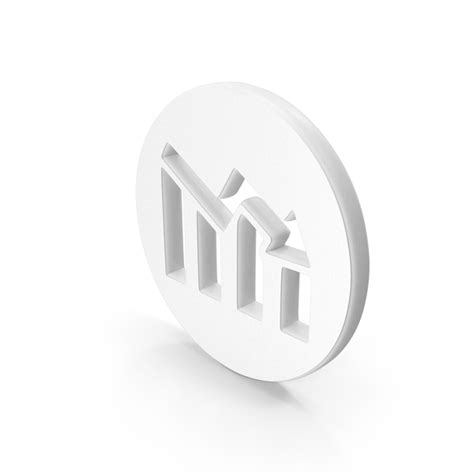 Business Performance Decline Chart Symbol White 3d Object 2299382597