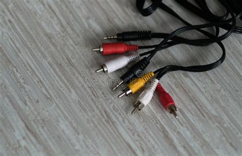 RCA Cables With Their Distinctive Colors Sit Ready To Transmit Audio And Video Signals A Nod