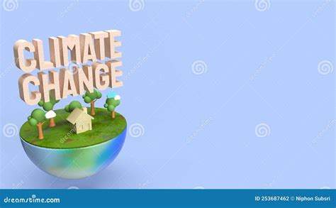 Aarde En Houttekst Klimaatverandering 3d Rendering Stock Illustratie Illustration Of Nave