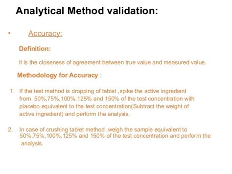 Assay Method Validation Ppt Slide