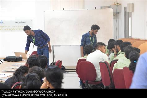 Pythondjango Workshop At Sahrdaya College Of Engineering Thrissur It Was Indeed A Pleasant