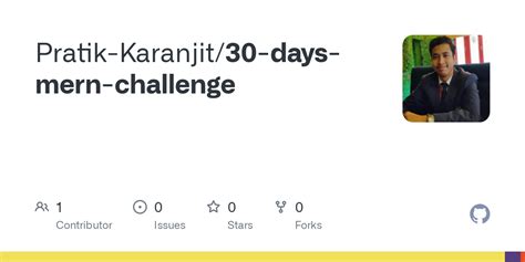 Github Pratik Karanjit30 Days Mern Challenge