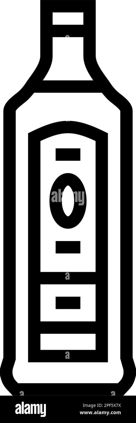 Gin Glass Bottle Line Icon Vector Illustration Stock Vector Image And Art