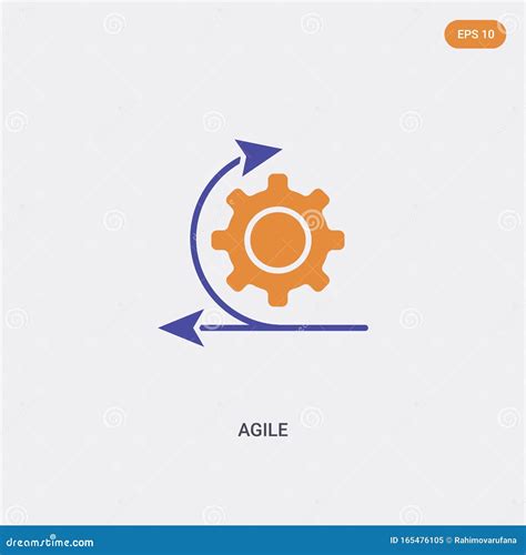 Color Agile Concept Vector Icon Isolated Two Color Agile Vector Sign Symbol Designed With