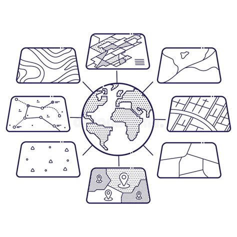 Gis Concept Data Layers For Infographic Stock Vector Illustration Of