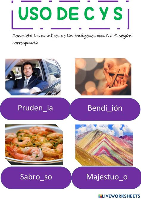 Uso De C Y S Activity Live Worksheets