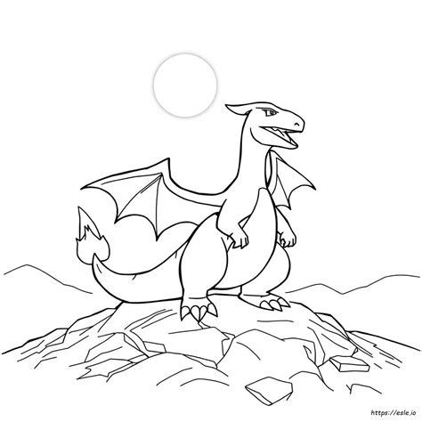Shiny Charizard Coloring Page