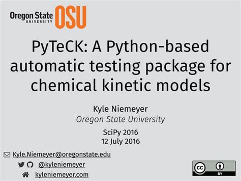 Pyteck A Python Based Automatic Testing Package For Chemical Kinetic