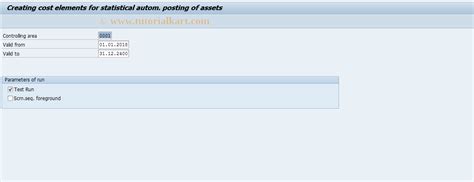 OAK SAP Tcode Reconc Acct As Stat Cost Element