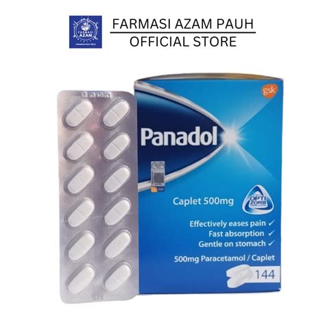 Panadol With Optizorb Formulation Caplet 500mg Paracetamol Shopee