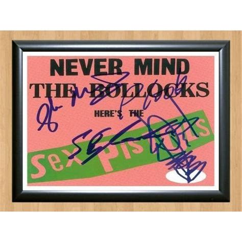 Sex Pistols Band Signed Autographed Photo Poster Print Memorabilia A4