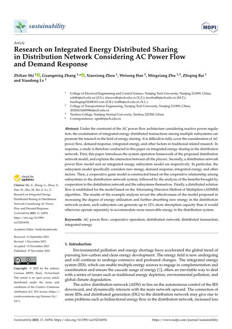 Pdf Research On Integrated Energy Distributed Sharing In Distribution