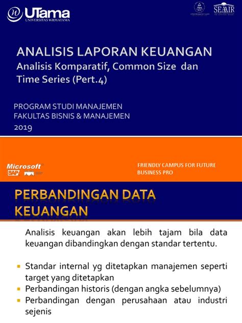 Pert 4 Analisis Time Series Analisis Komparatif Common Size Pdf