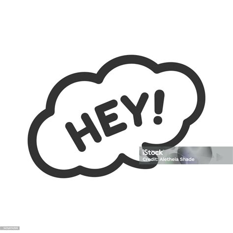 귀여운 안녕하세요 안녕하세요 인사말 말풍선 아이콘입니다 간단한 평면 벡터 그림입니다 구름에 대한 스톡 벡터 아트 및 기타 이미지 구름 귀여운 기포 Istock