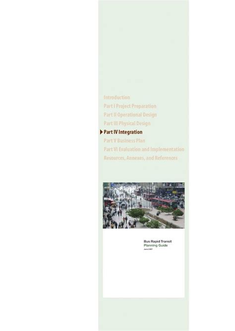 Pdf Bus Rapid Transit Planning Guide Part Iv Integrationthe Three Major Brt Corridors Share