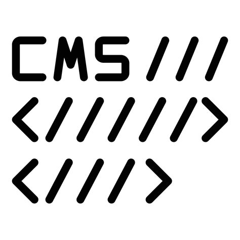 cms code icon outline vector system tool 15204599 vector art at vecteezy